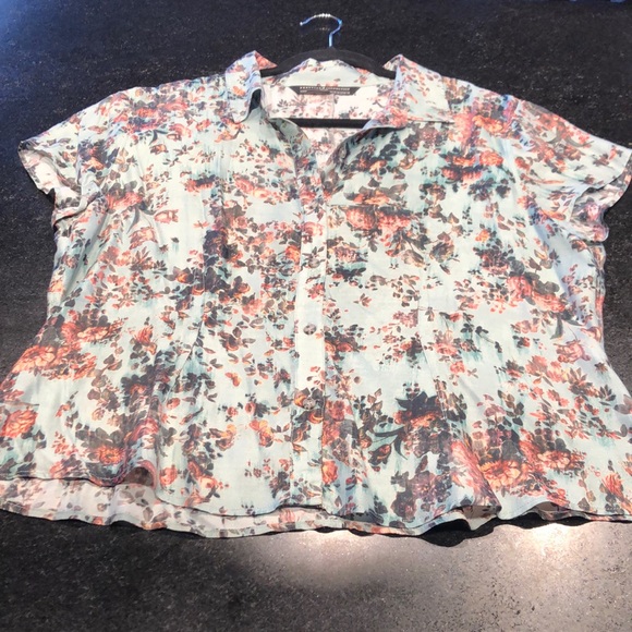 Peruvian Connection | Tops | Peruvian Connection Floral Cap Sleeve ...